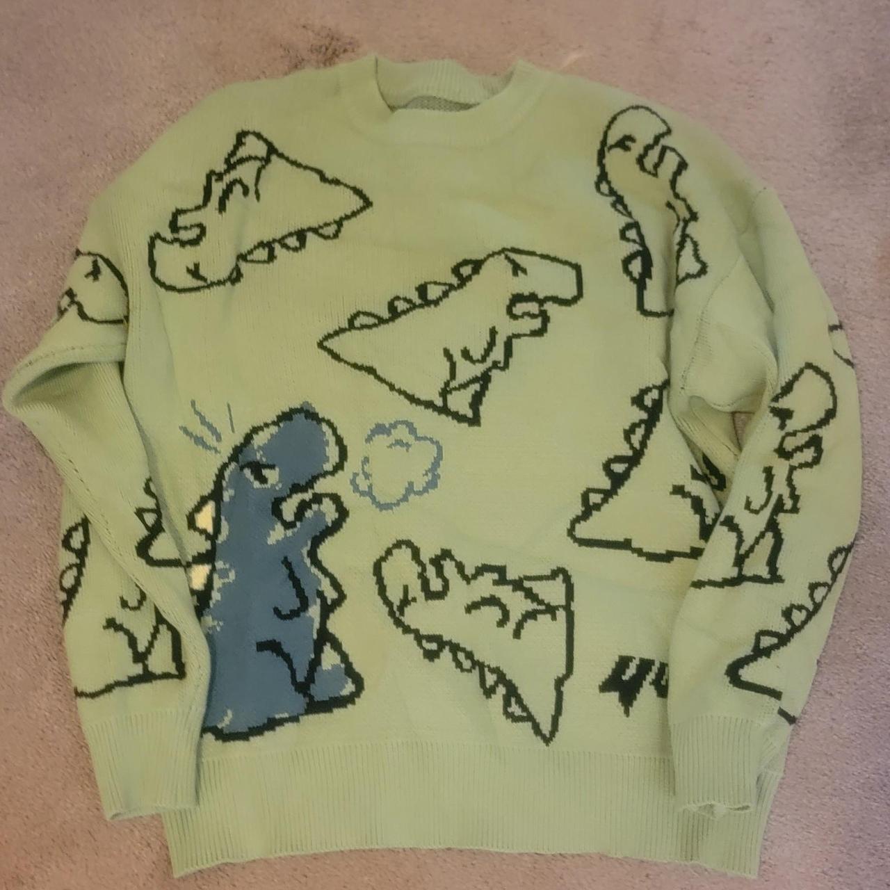 Green Dino sweater -matt sturniolo- XXL - Depop