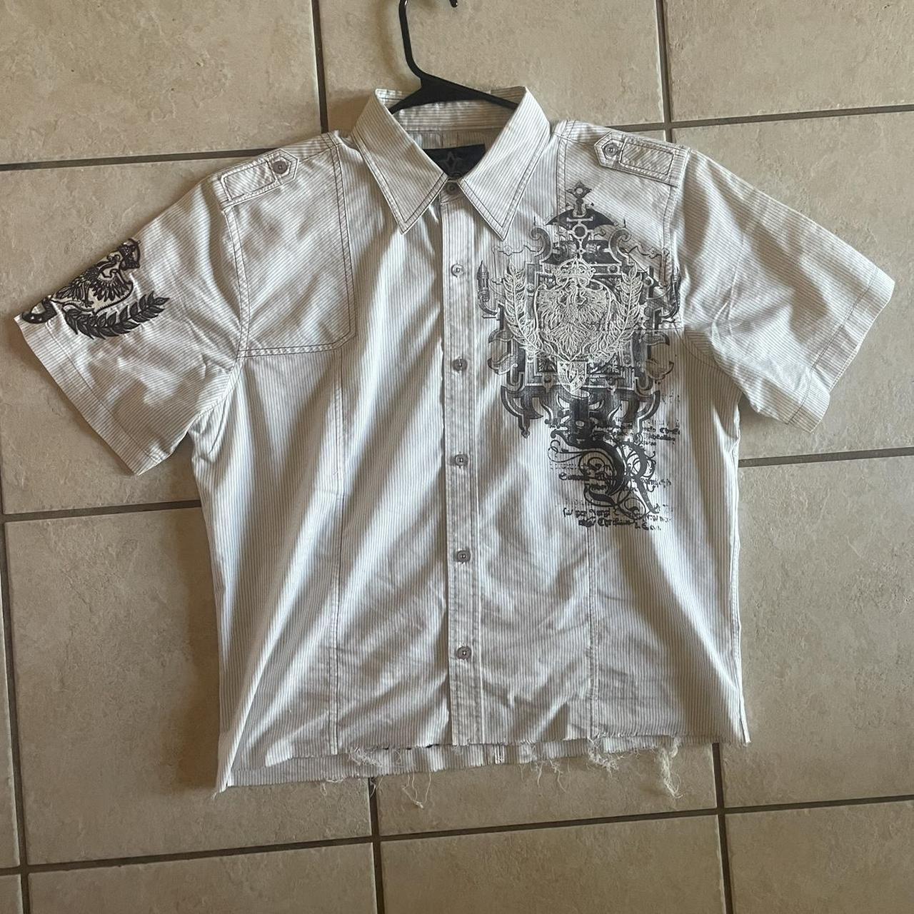Roar Affliction Button up.Great Details.Great... - Depop
