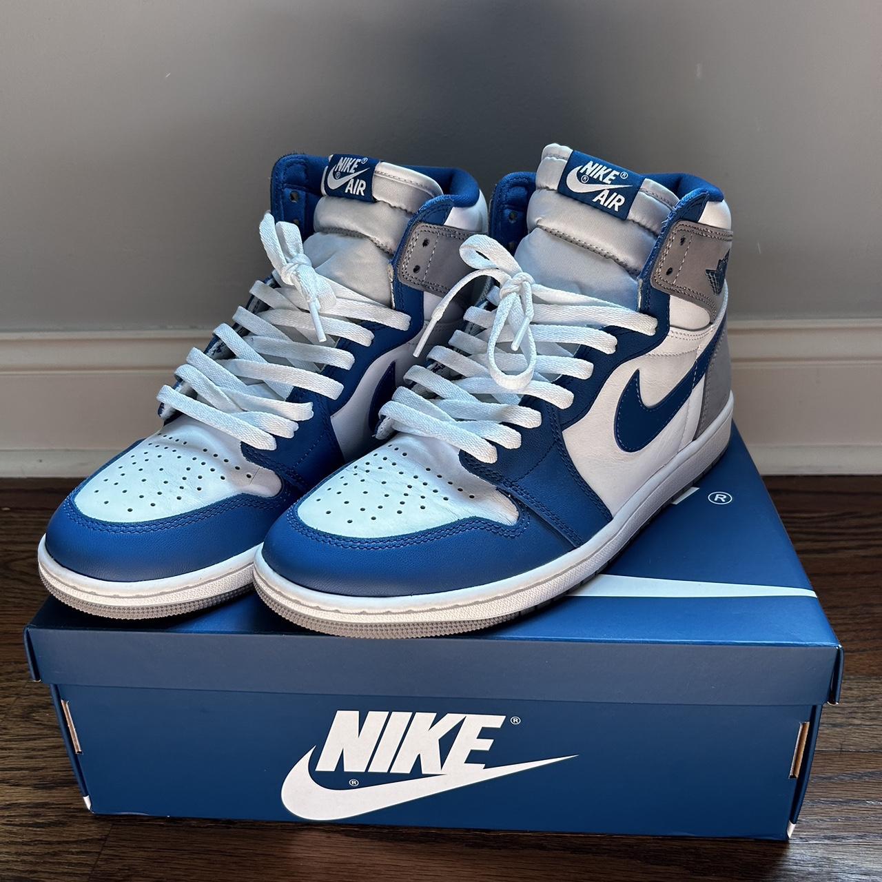 Air Jordan Retro High OG Colorway: True Blue... - Depop