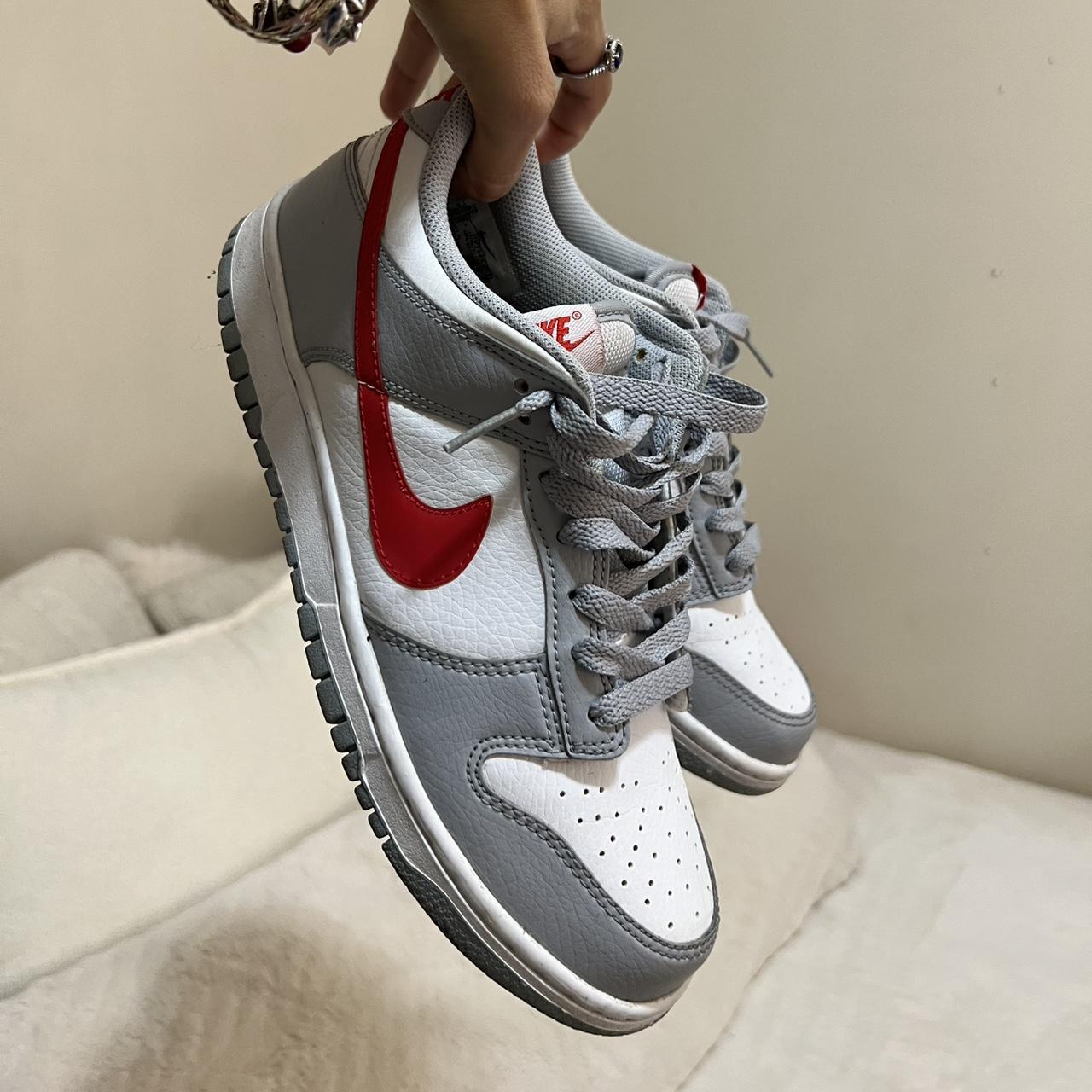 Nike Dunk Low Panda trainers in grey and white size... | Depop