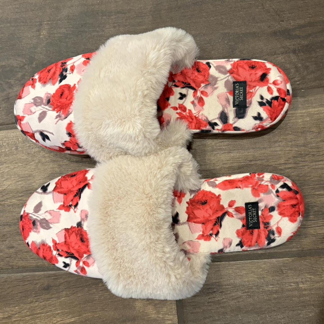 Victoria Secret Slippers, size medium (fits 7-8),... - Depop