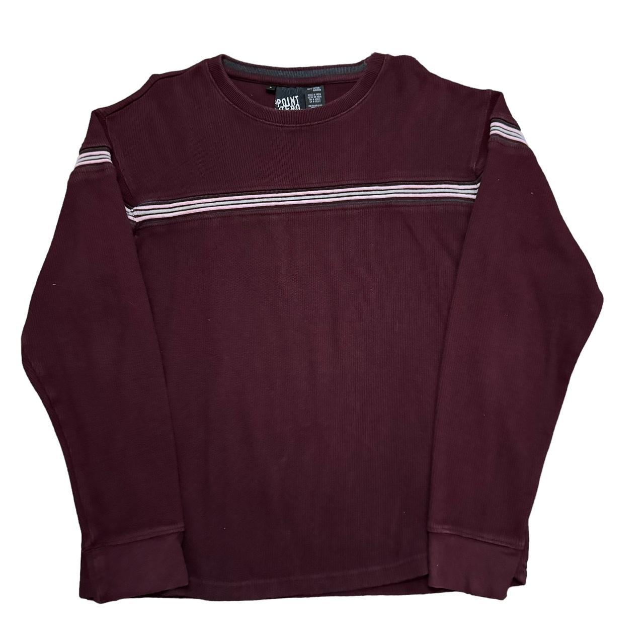 vintage cybery2k point zero sweater Size Large - Depop