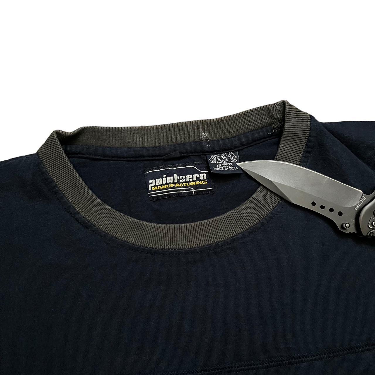 cybery2k striped point zero shirt Size Large - Depop