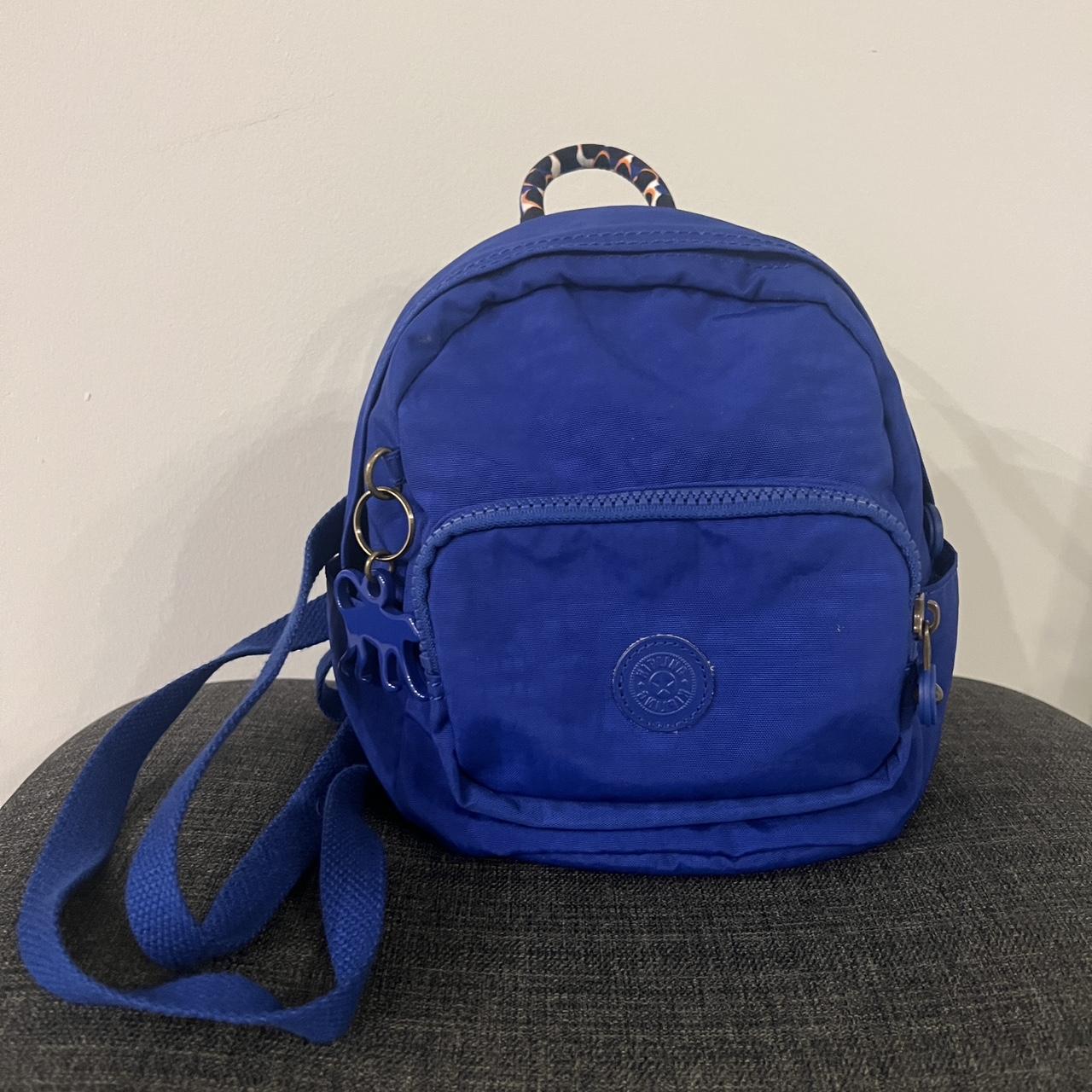 Kipling Blue Mini Backpack. Condition is... - Depop