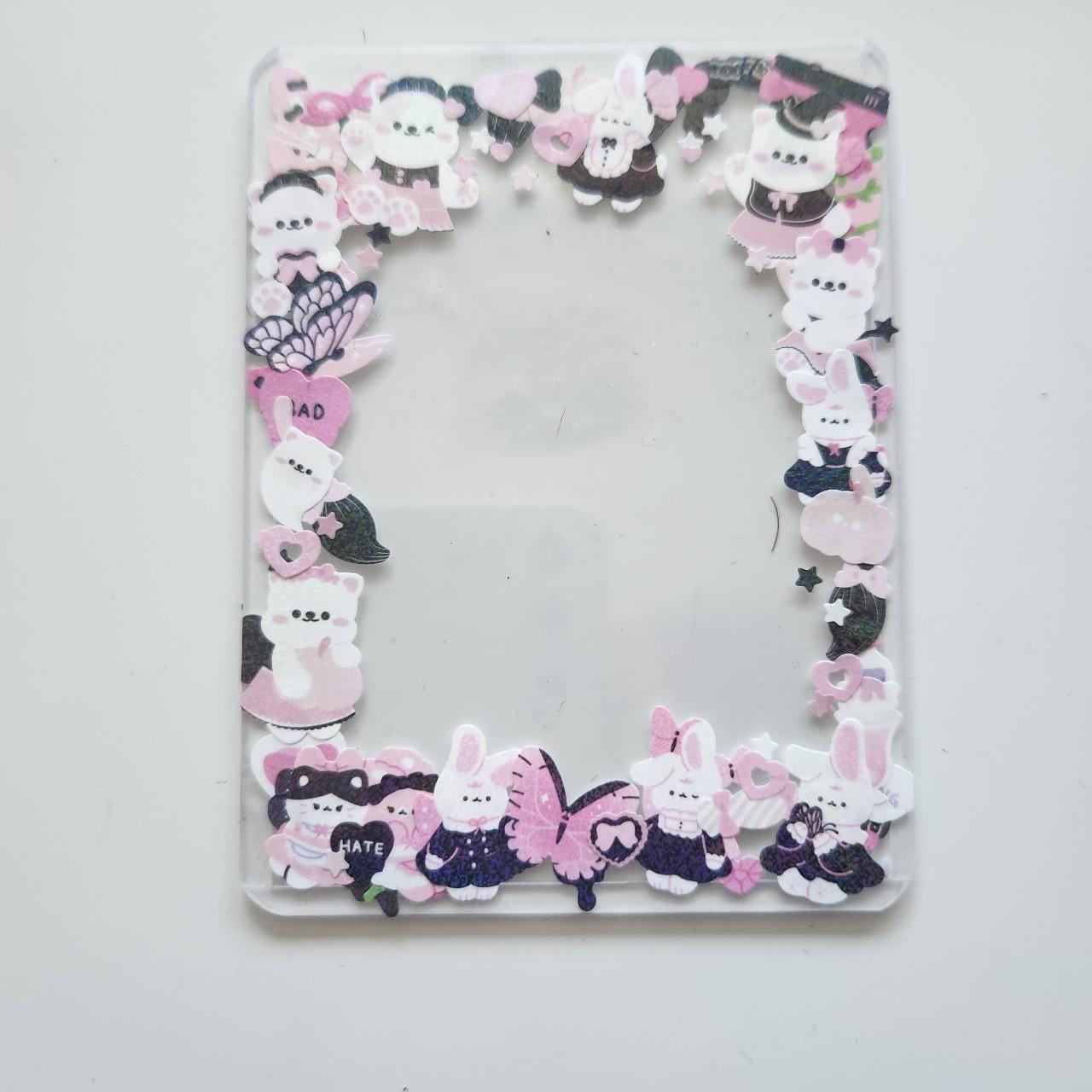 Pink, Black, and White decorated toploader 🌸♣️🤍 lia... - Depop