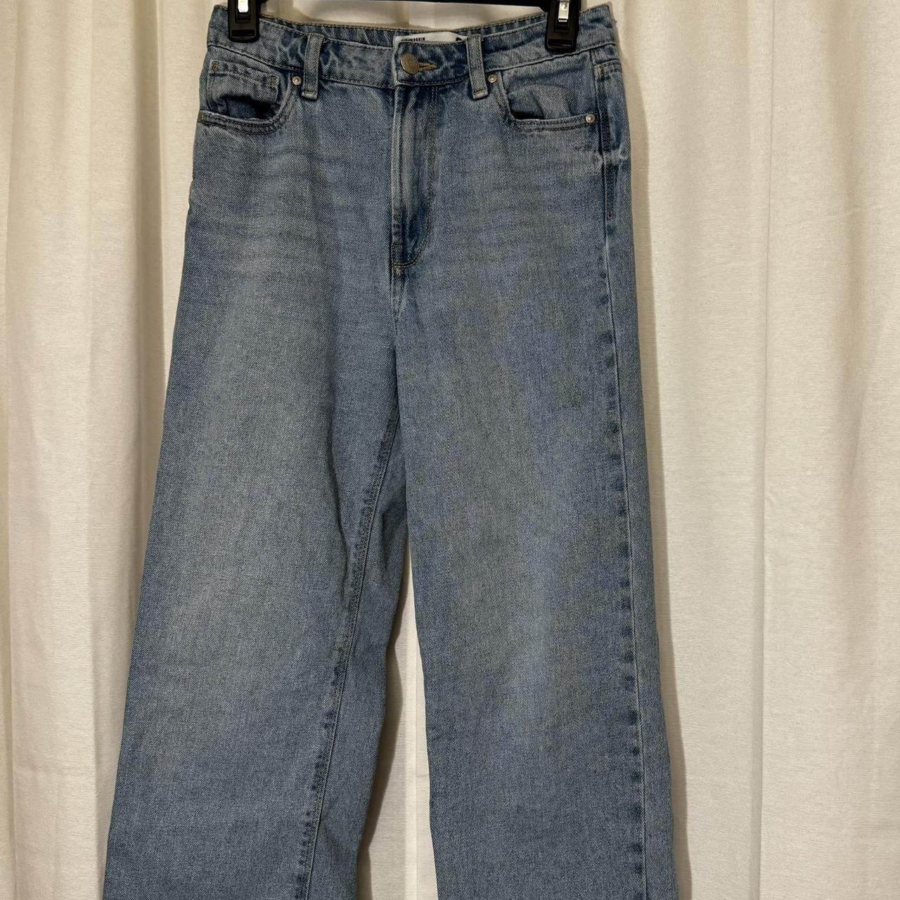 refuge denim cropped wide leg jean!! good condition... - Depop