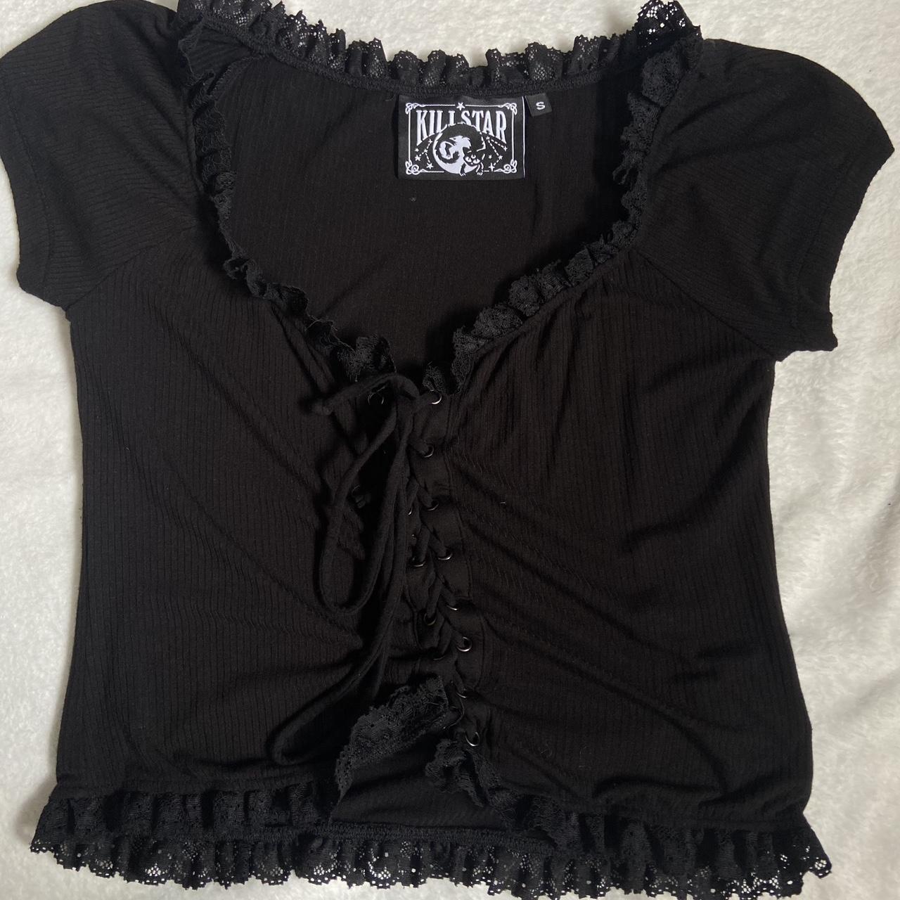 black kill star stop! size: small this top is so... - Depop