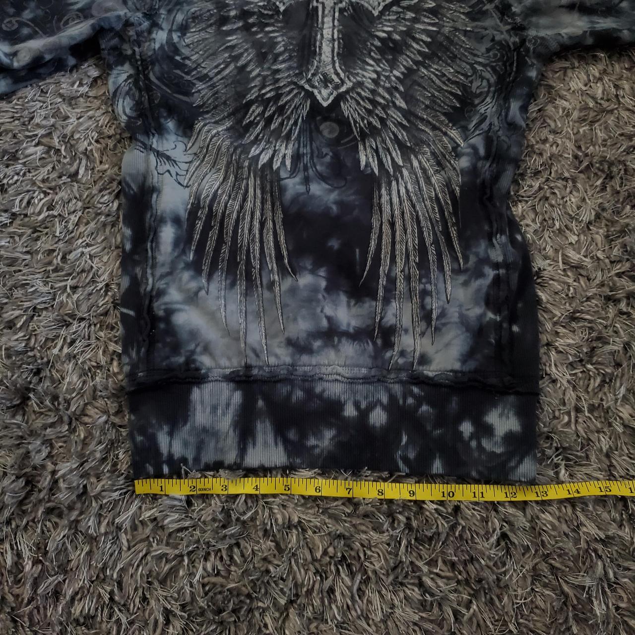 Rare reversible affliction zip up Stretchu... - Depop