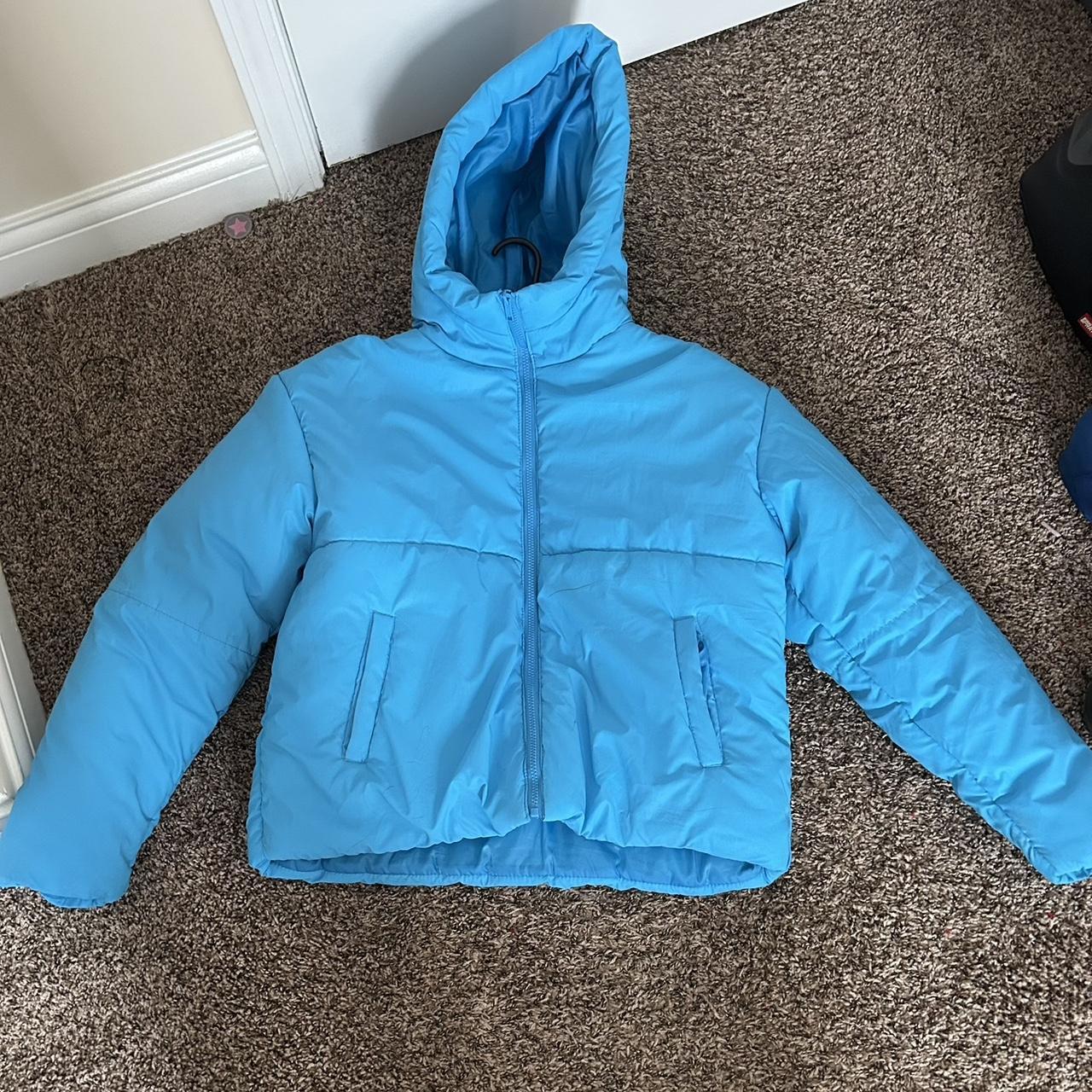 Blue puffer jacket #pufferjacket | Depop