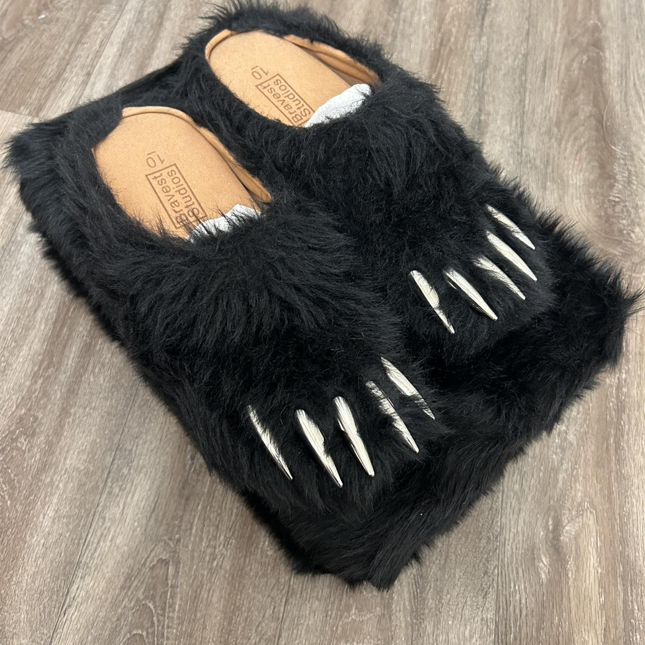 Black bravest studios bear claw slippers #GothicChic... | Depop