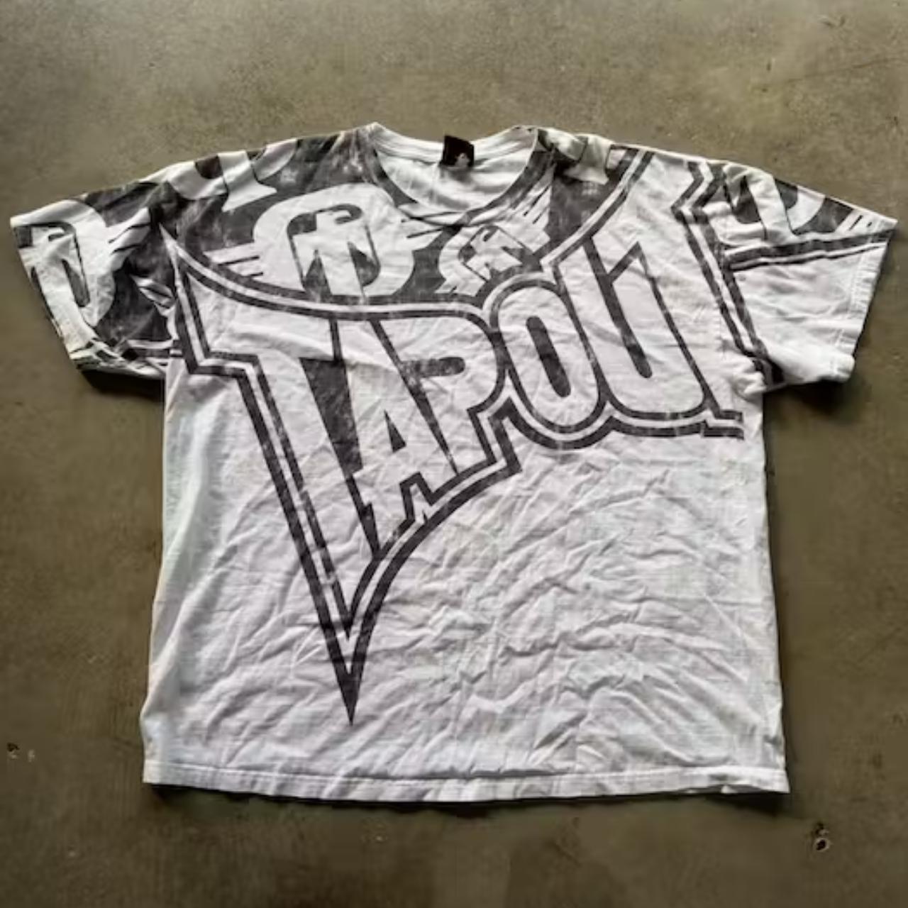 Vintage Tapout Spellout T-Shirt Size L - Depop