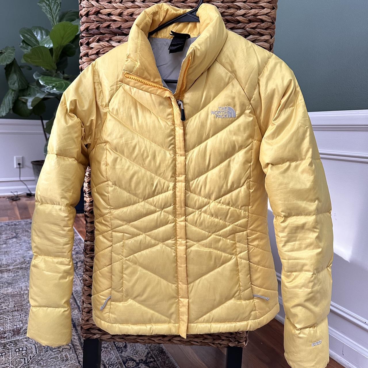 za north face yellow puffer jacket #northface #puffer - Depop