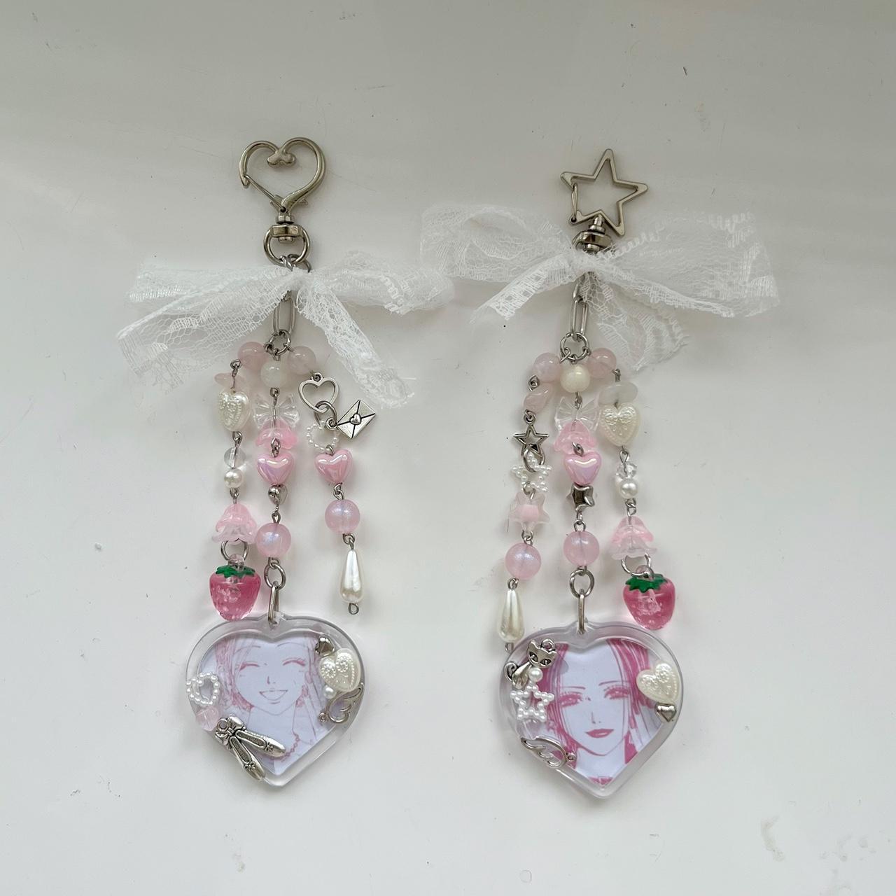 nana & hachi matching strawberry keychains ──★ ˙🍓 ̟... - Depop