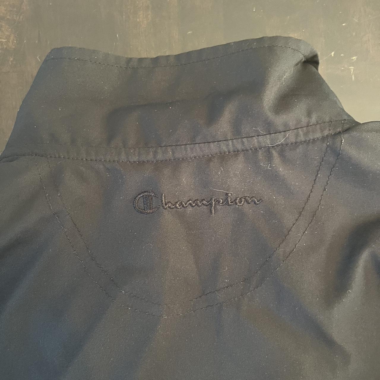 Black/White Dri Fit Champion Zip Up. No Flaws. Size... - Depop