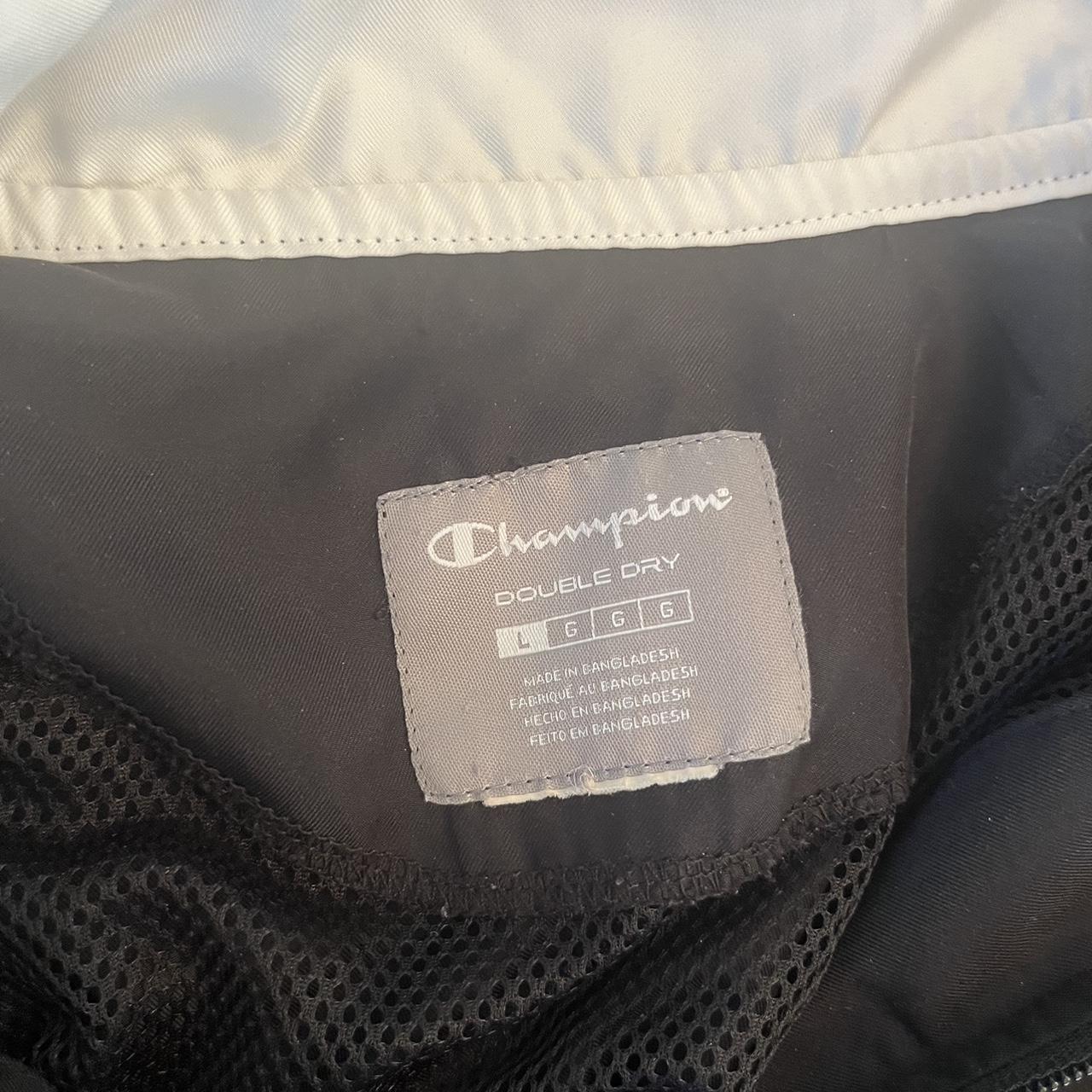 Black/White Dri Fit Champion Zip Up. No Flaws. Size... - Depop