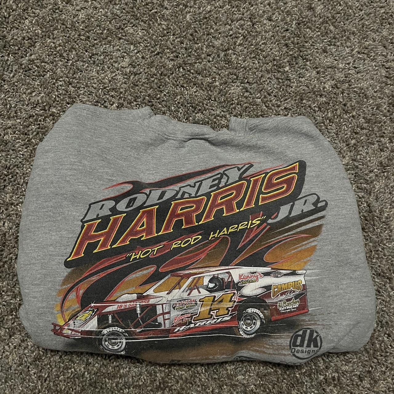 Grey Hot Rod Harris Racing Crew Neck. All Flaws... - Depop