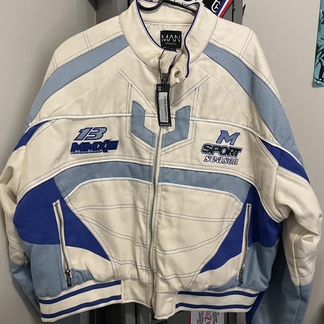 New BoohooMAN Racing Jacket - Depop