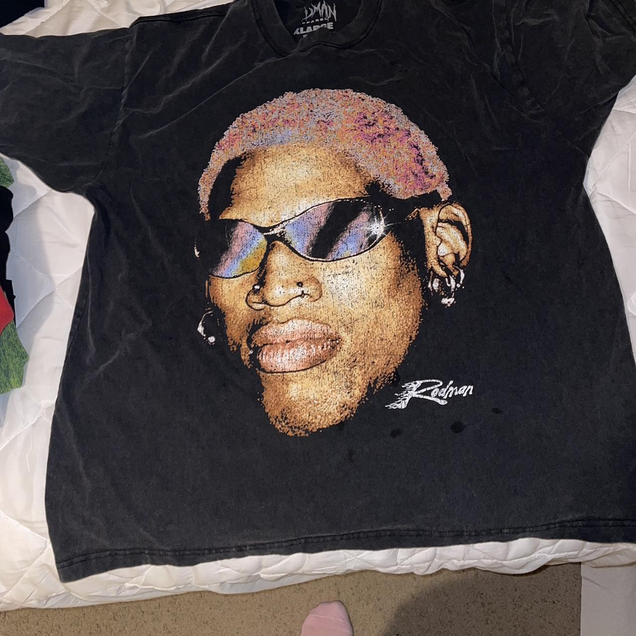 Dennis Rodman face tshirt! Size XL! Slight stains... - Depop Dennis Rodman face tshirt! Size XL! Slight stains... - Depop