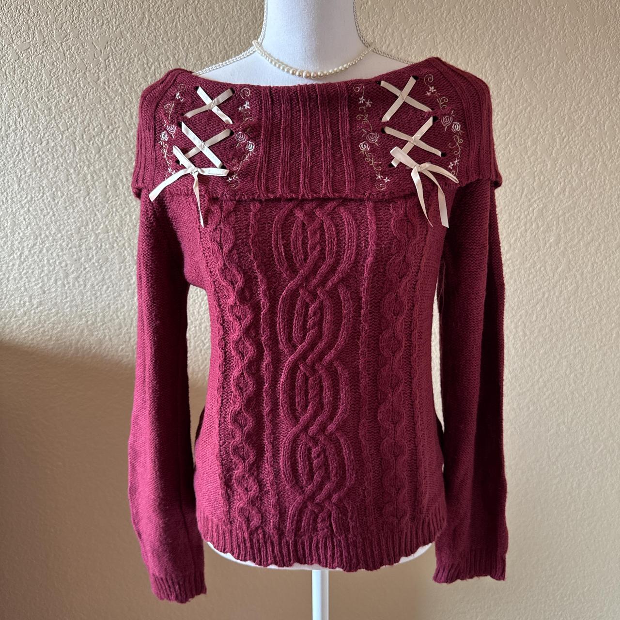 Dreamy lace sweater from Axes Femme. Sourced from... | Depop