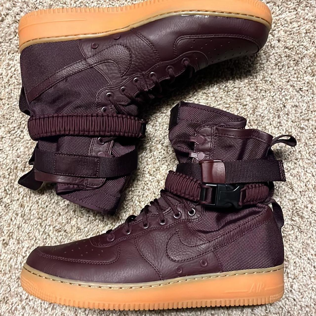 Nike New SF AF1 Men’s boots Deep red. Size 12. NEW.... - Depop