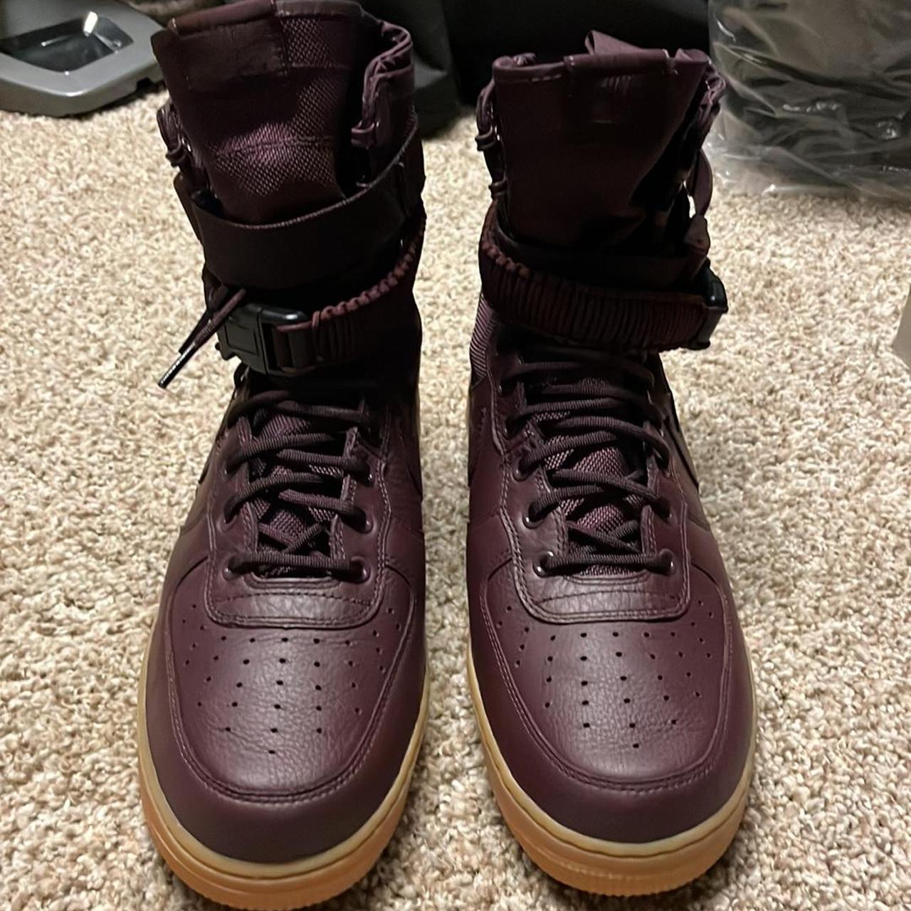 Nike New SF AF1 Men’s boots Deep red. Size 12. NEW.... - Depop