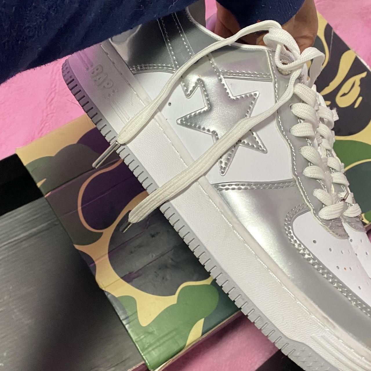 Silver STA #4 Sneakers worn - Depop