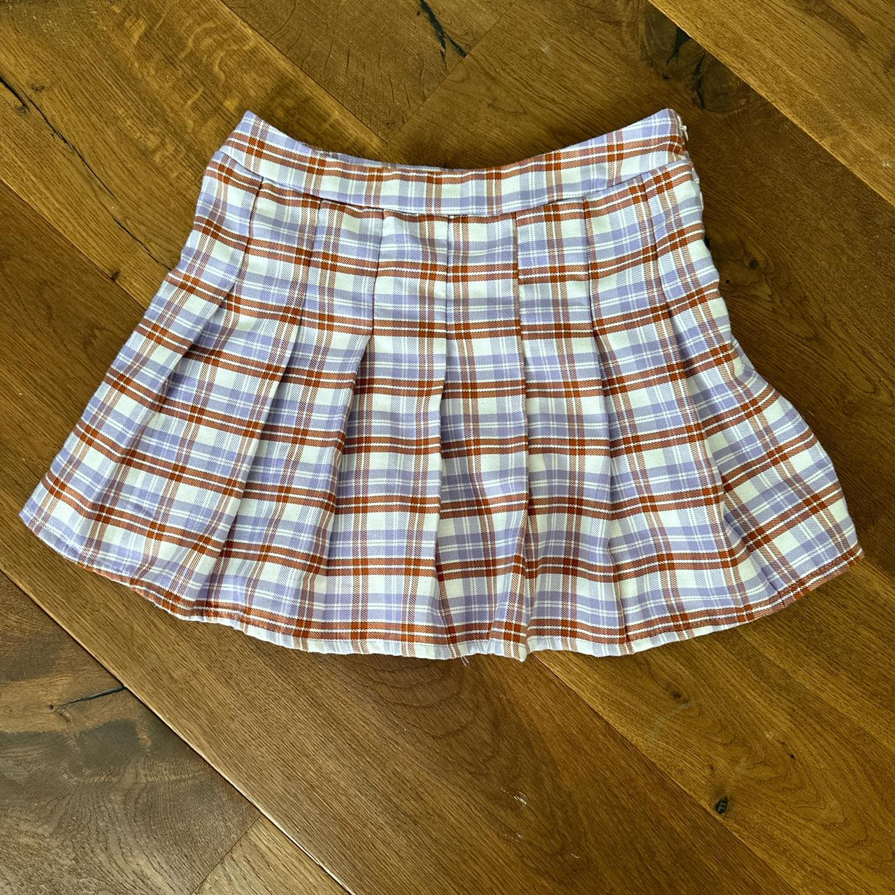 Girls plaid skirt. Says size small 7/8 but fits more... - Depop