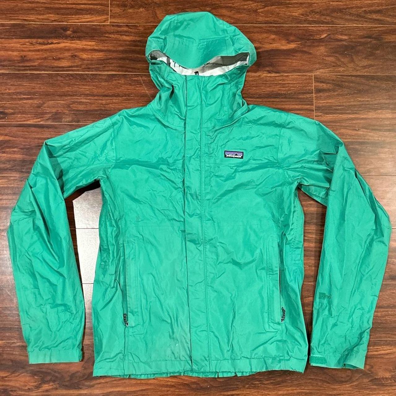 Patagonia Rain Jacket (More green lighting makes it... - Depop