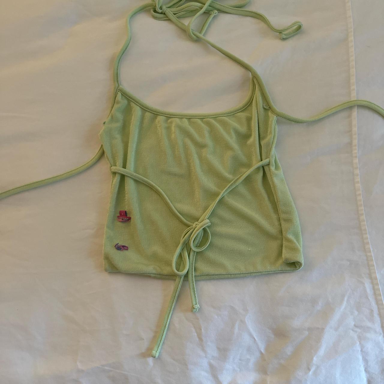 Edikted open back green tank - Depop