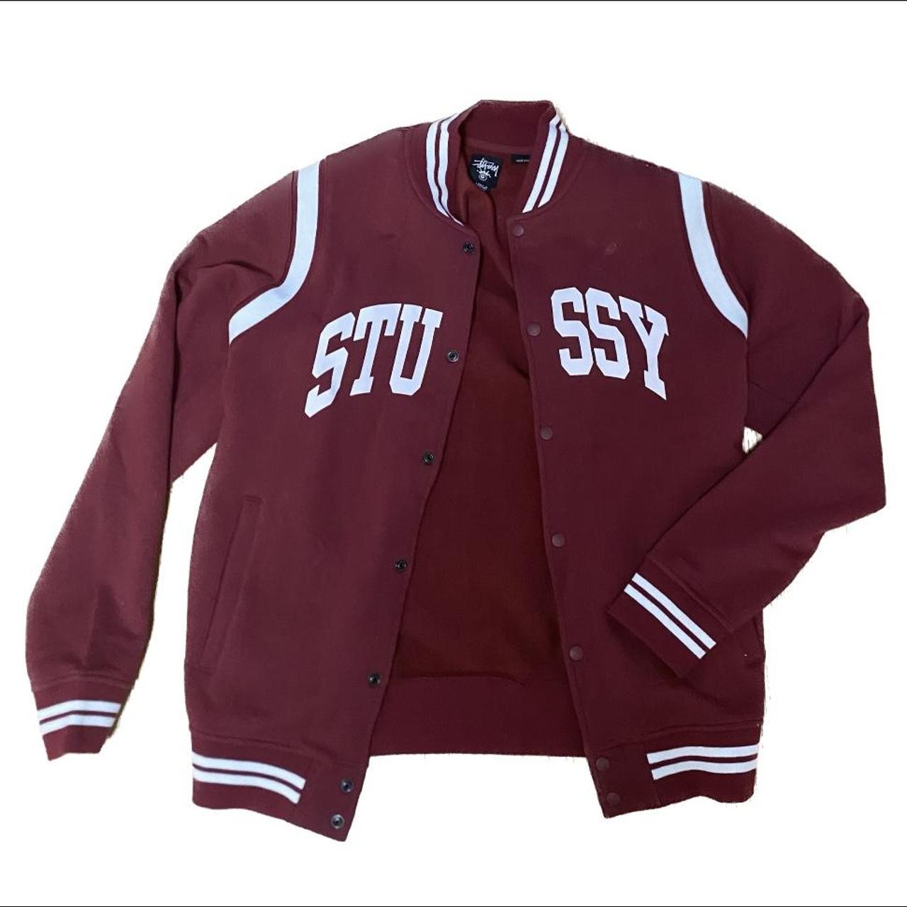 stussy varsity jacket limited edition, bought at pop... - Depop