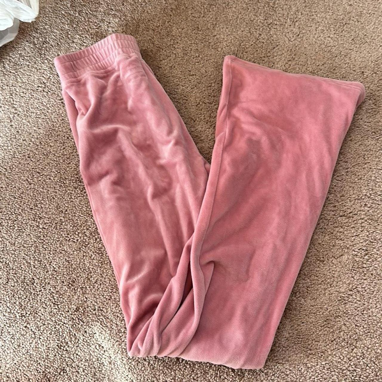 Hollister pink valor pants Size xxs. Flared bottom.... - Depop