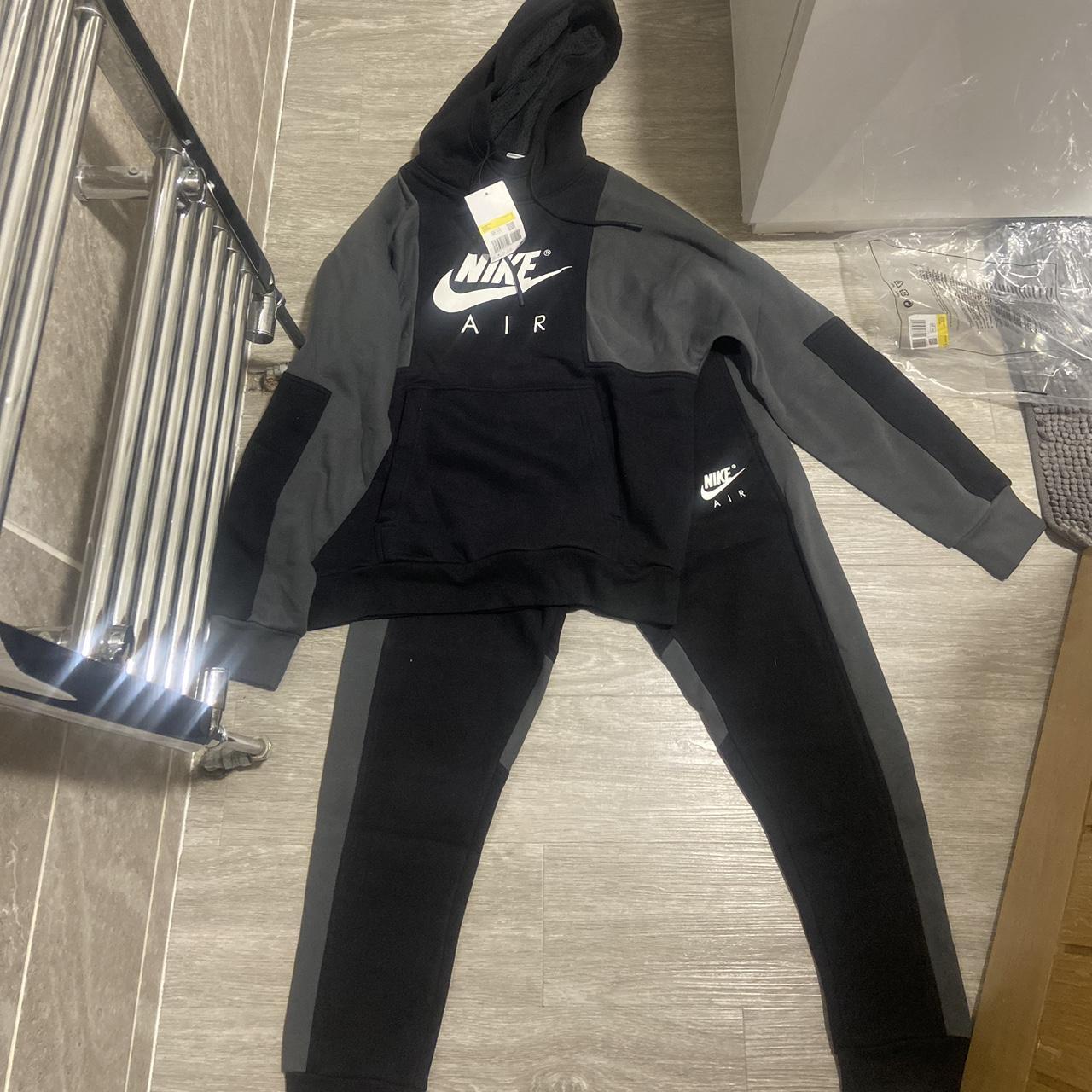 Men’s black and grey size small bike tracksuit set... - Depop