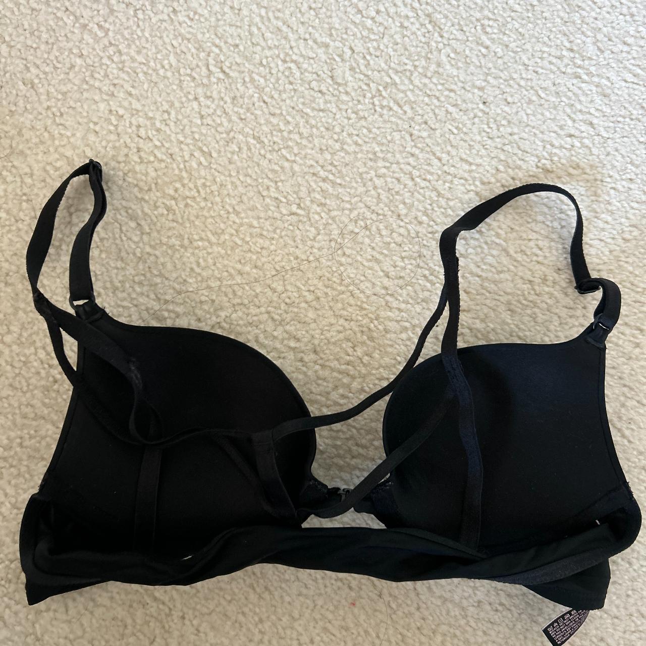 Black Victoria secrets front clasp strappy back... - Depop