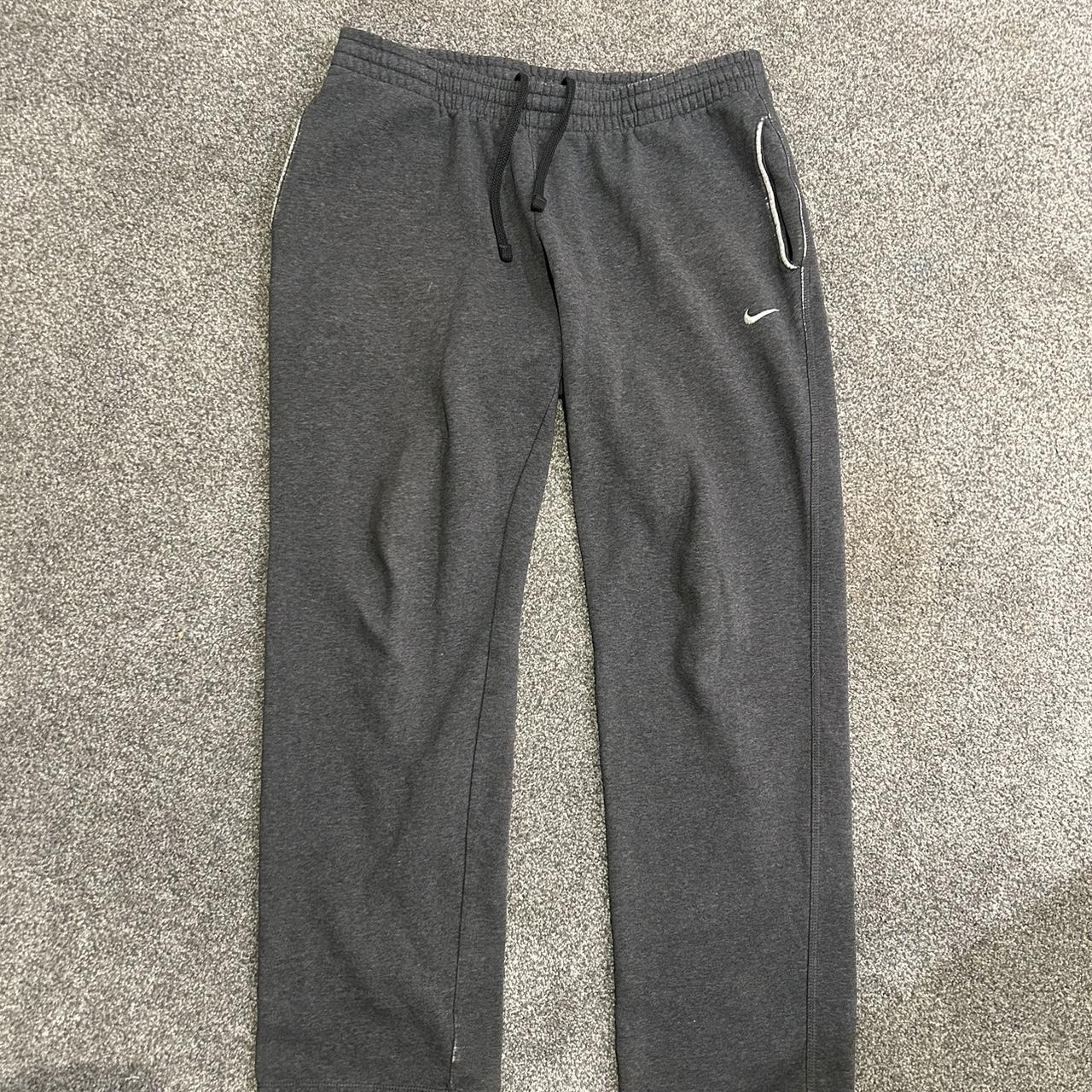 dark grey nike sweat pants light fade - Depop