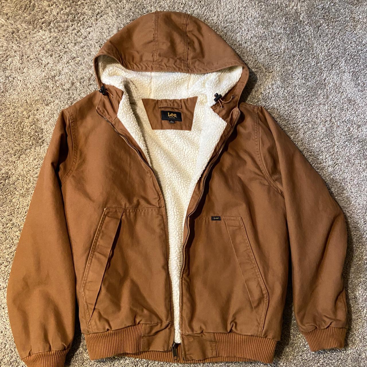 Lee Mens Sherpa Lined Hooded Durable Canvas... - Depop
