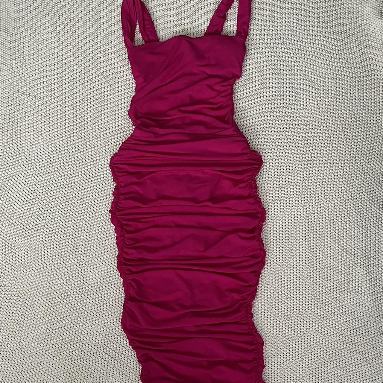 Oh Polly Pink Dress Fits Snugged To The Body The Depop