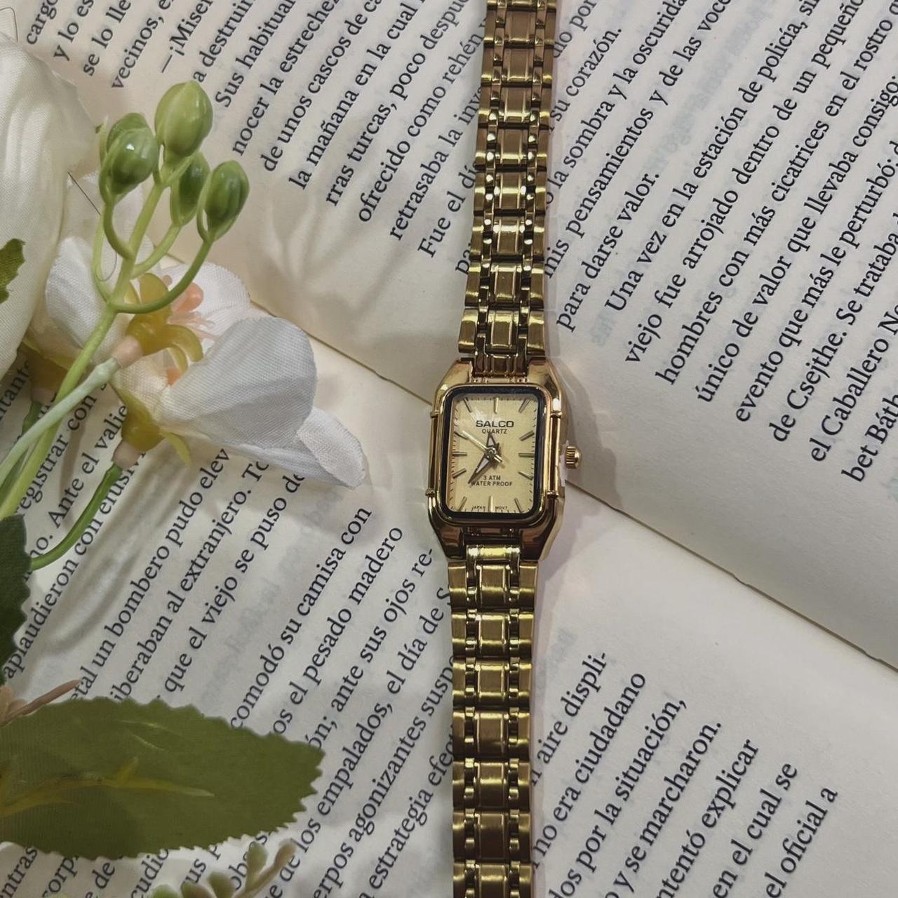 Gold Vintage Salco Watch for Women. Classic with... - Depop