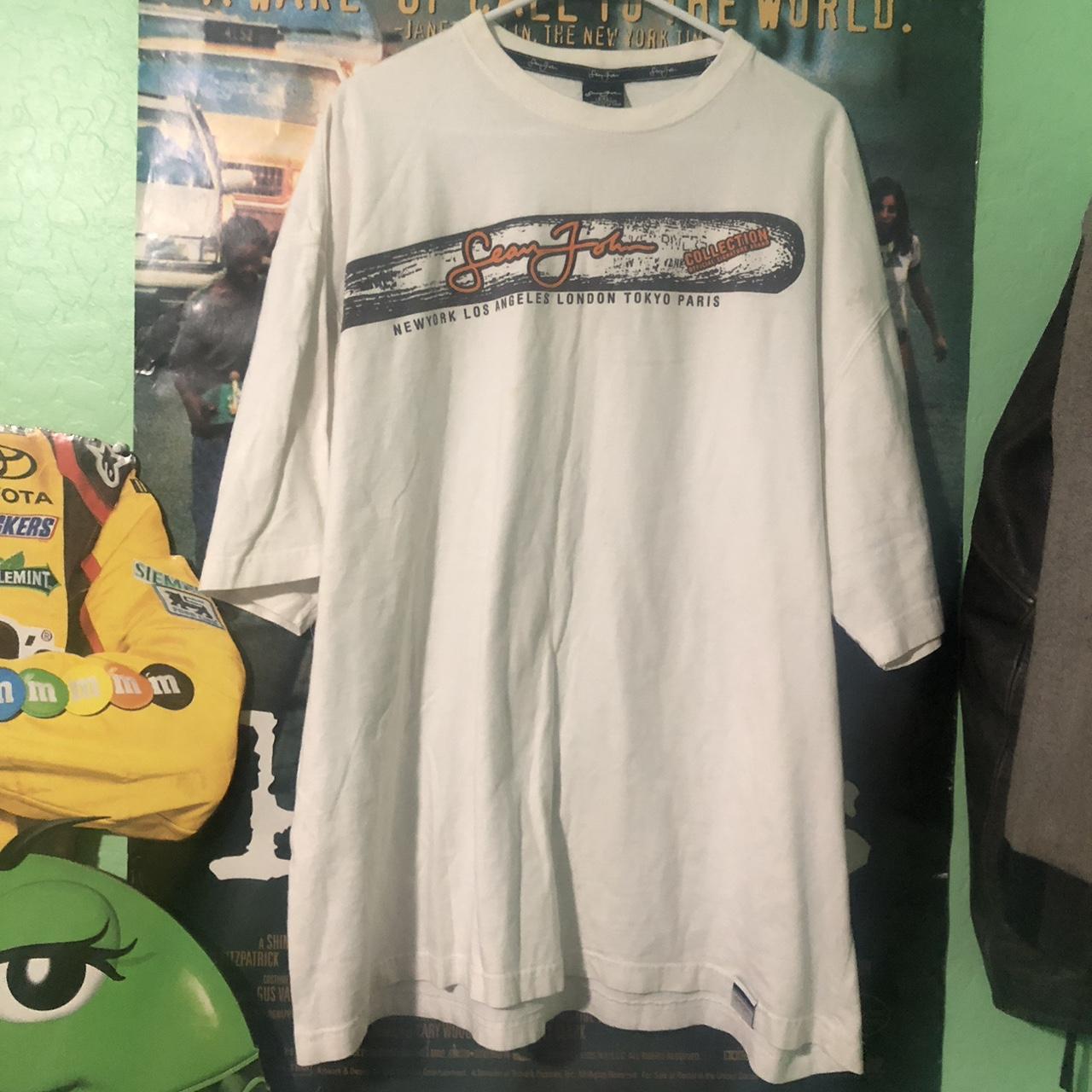 Sean John X Giants baseball bat shirt size XXL some... | Depop