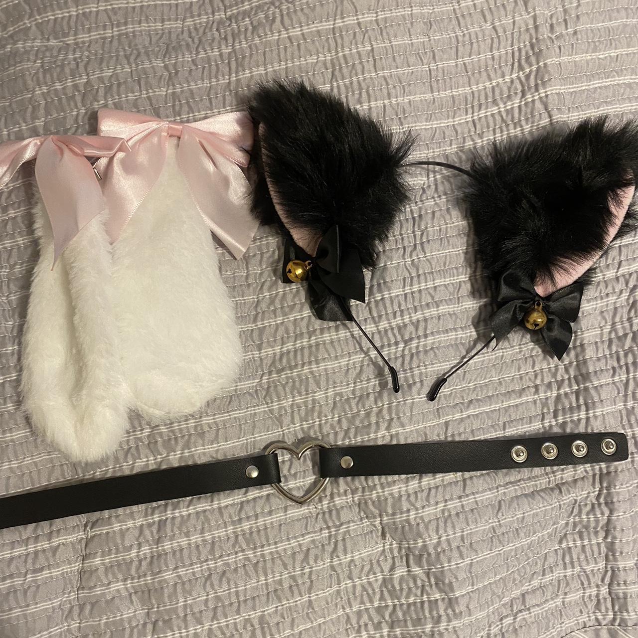 Egirl Set Cat Ears Bunny Ears Heart Choker Perfect Depop