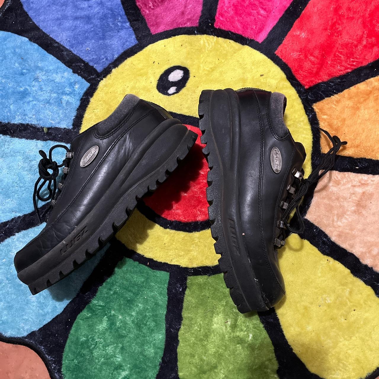 Vintage Black 90s men’s Lugz workboots size 9 men. - Depop