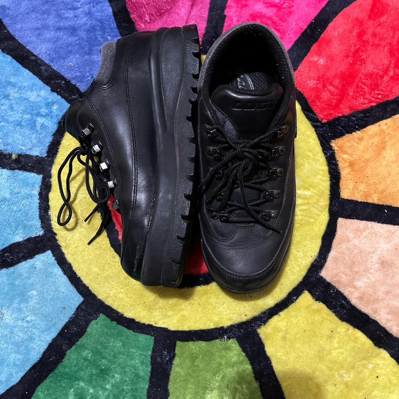 Vintage Black 90s men’s Lugz workboots size 9 men. - Depop