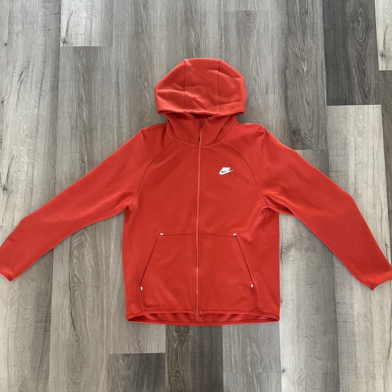Size Medium Red Nike Tech Fleece Zip-Up Jacket - Depop