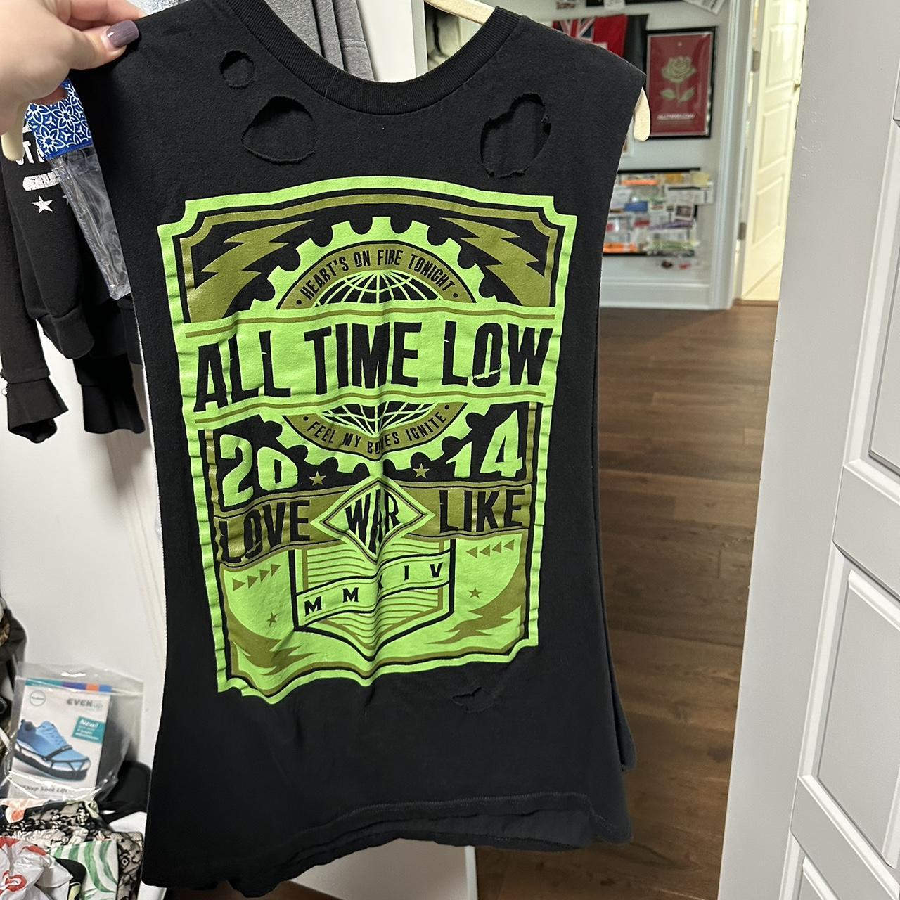 vintage all time low love like war muscle shirt with... - Depop