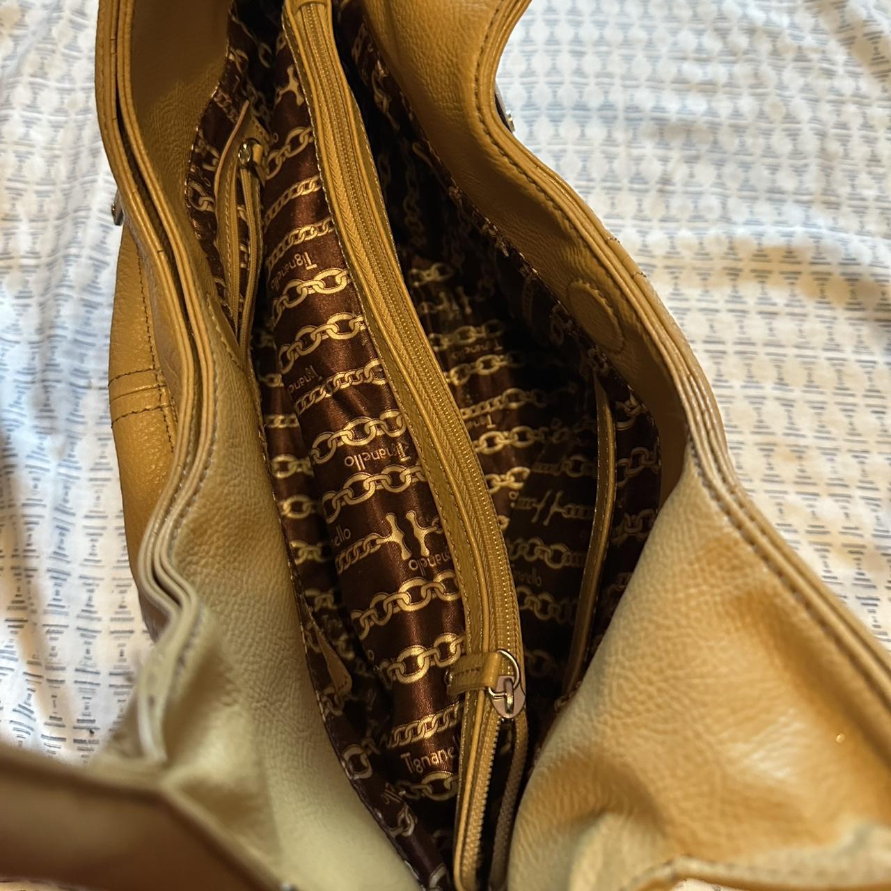 Beautiful tan shoulder bag! Very spacious... - Depop