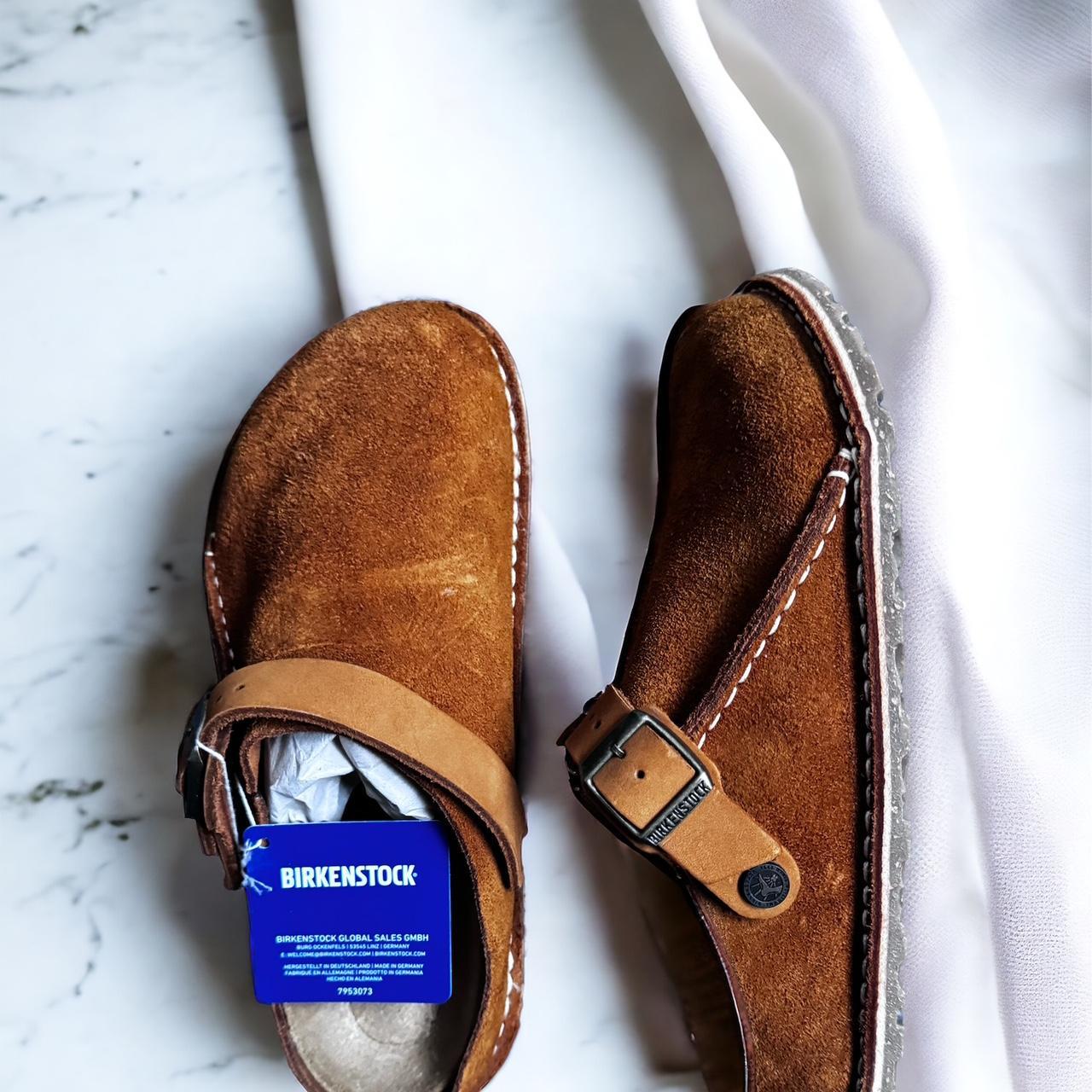 Birkenstock Lutry clogs in tan size 5 Stunning tan... - Depop