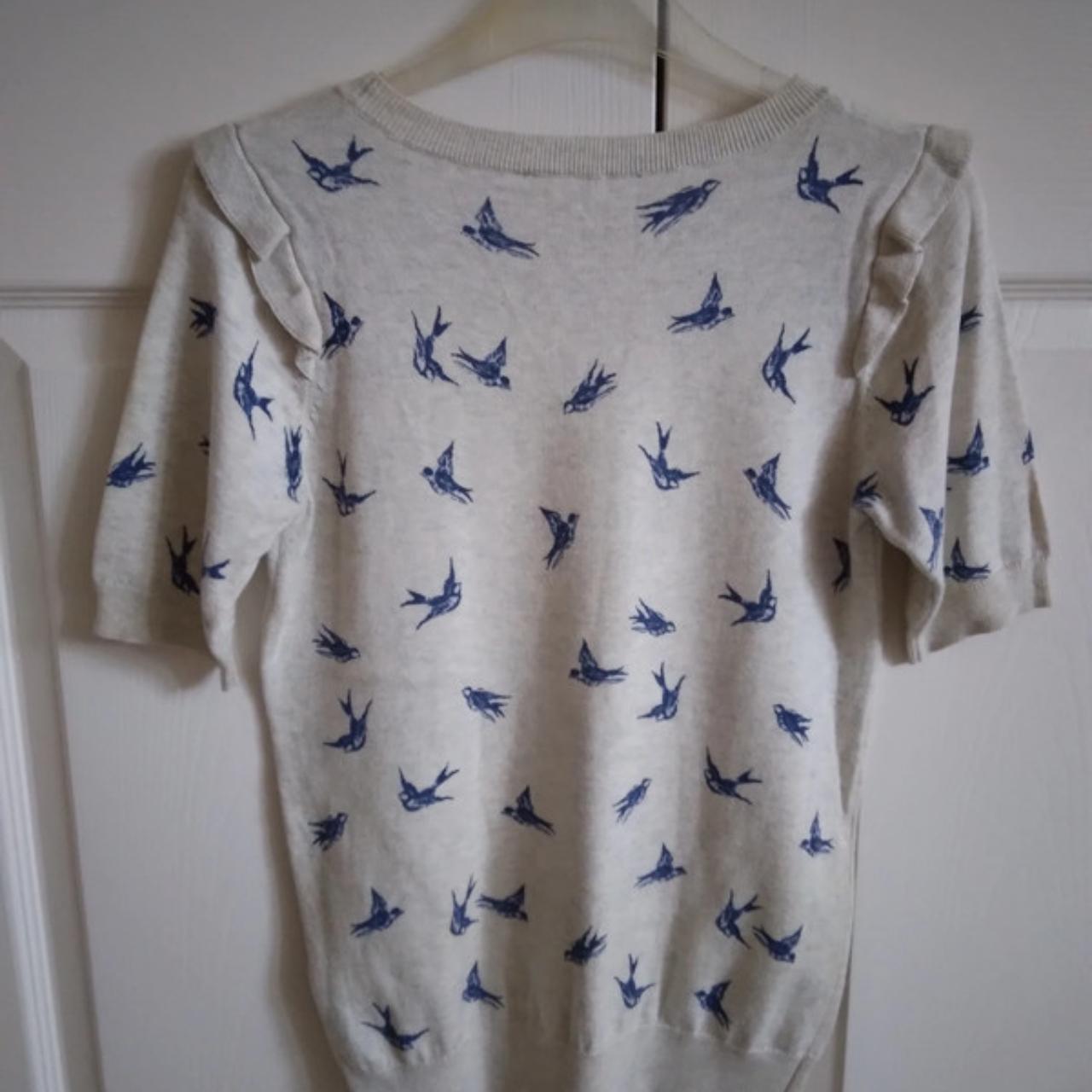 Bird print jumper. Only been worn once. Beautiful... - Depop