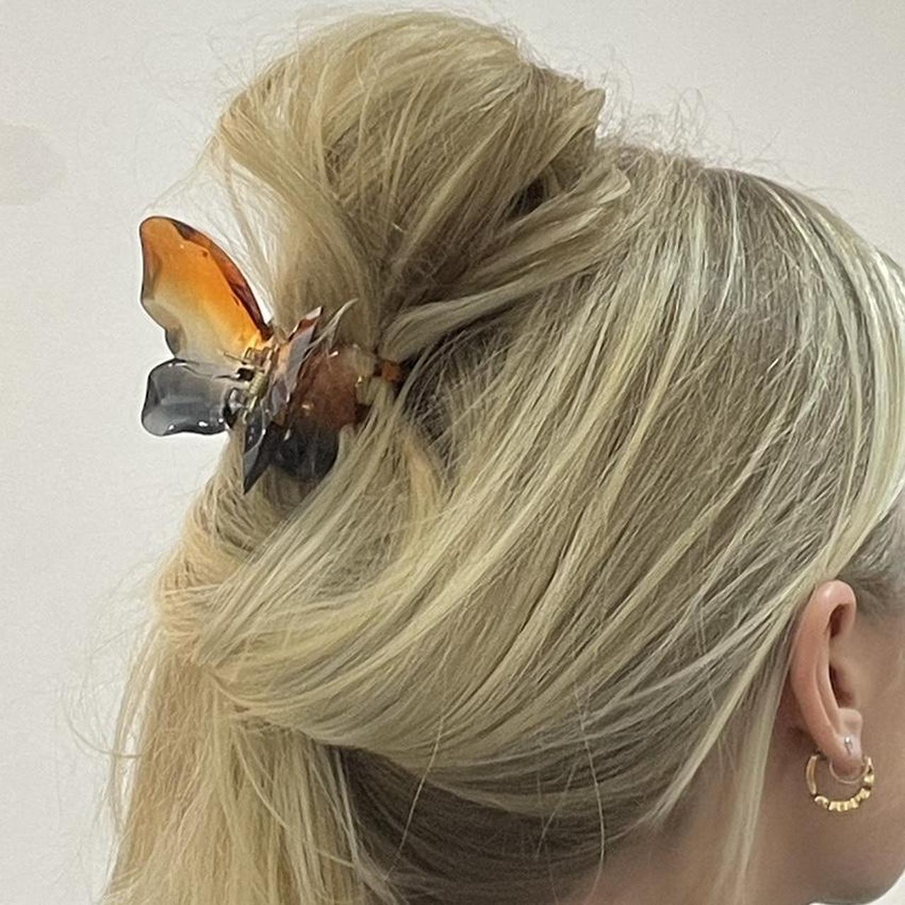 Brown butterfly hairclip 🦋 Cute butterfly hairclip... - Depop
