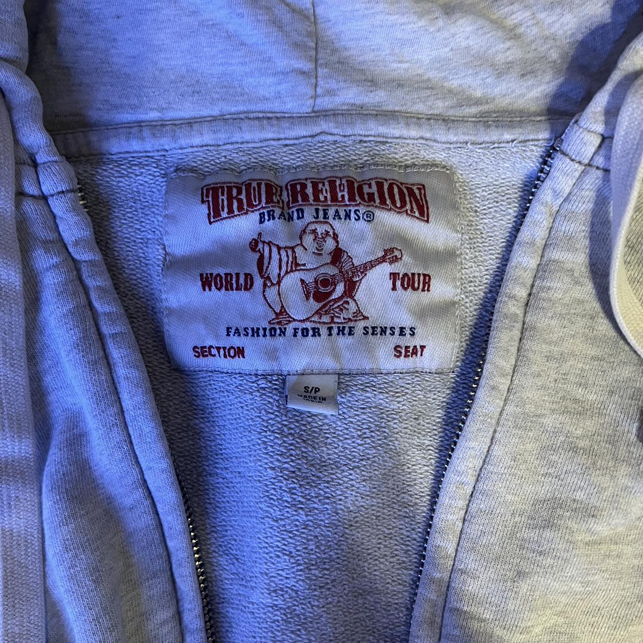 True religion grey zip up Nice fit Heavy n thick... - Depop