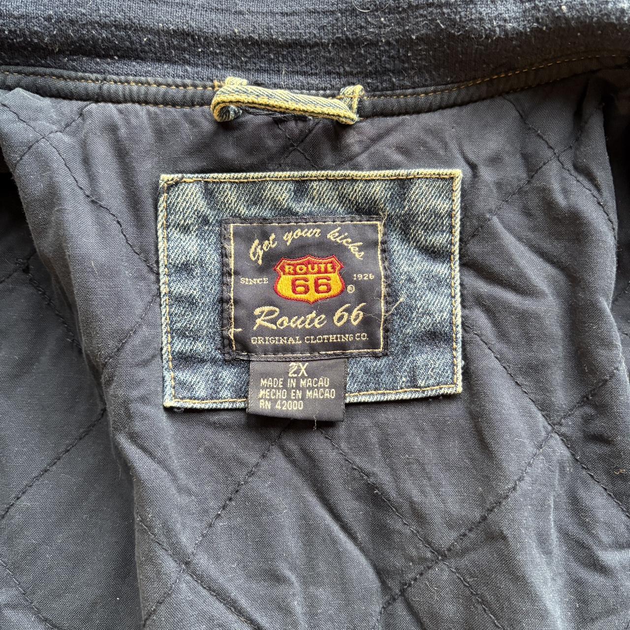 Vintage Route 66 denim coat. 2XL, good condition. - Depop