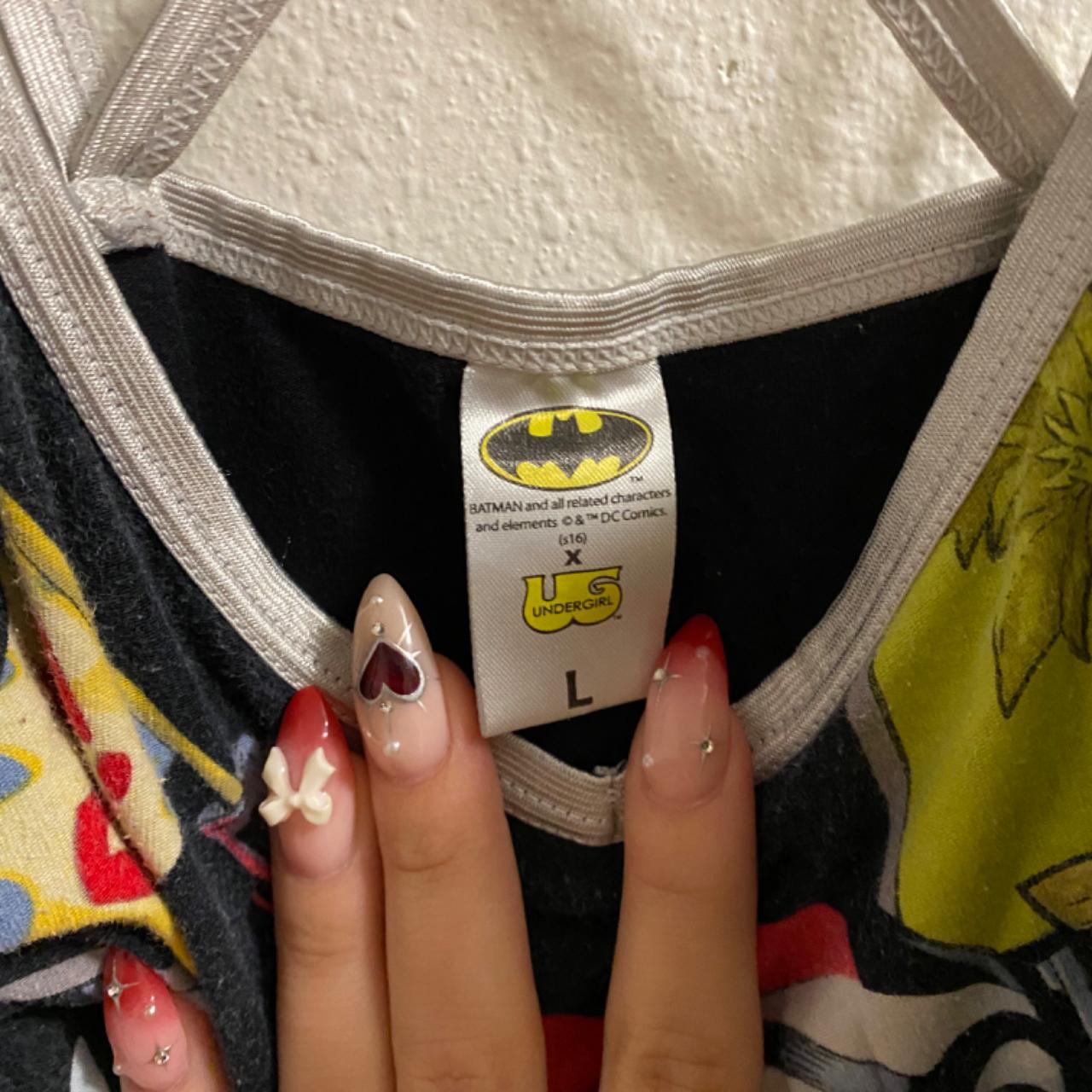 Harley Quinn y2k racer back top Size L fits M/L... - Depop